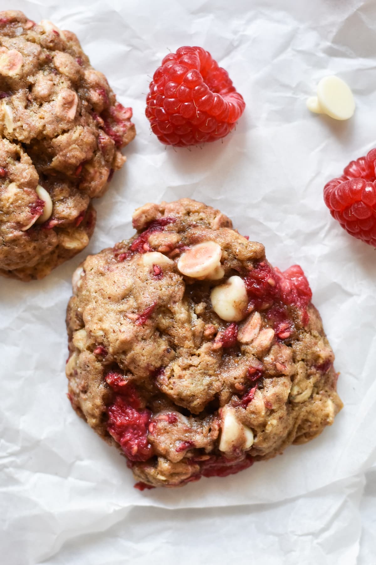 White Chocolate Raspberry Cookies - Healthyish Appetite