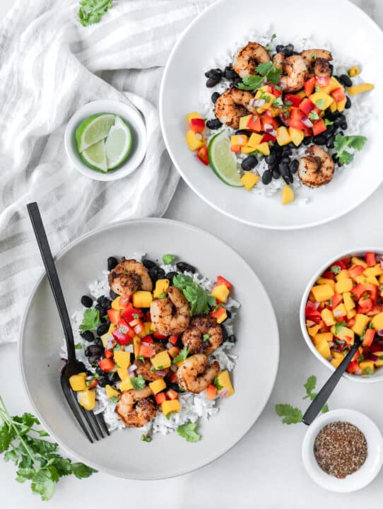 Blackened Shrimp Bowls - Healthyish Appetite